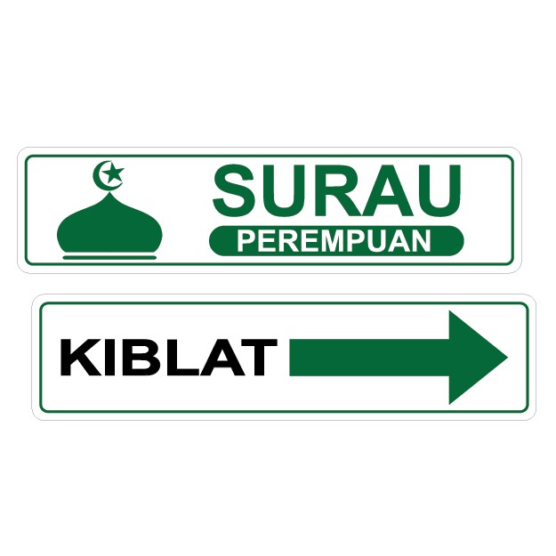 SURAU PEREMPUAN WITH ARROW SIGN STICKER 2'S 50X200MM.. | Shopee Malaysia