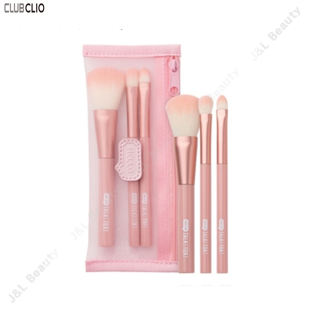 (CLUB CLIO)Hello Talk Mini brush set 3EA + pouch set/Korea | Shopee ...