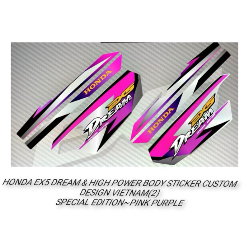 Honda EX5 Dream & High Power Body Sticker Custom Design Vietnam(2 ...