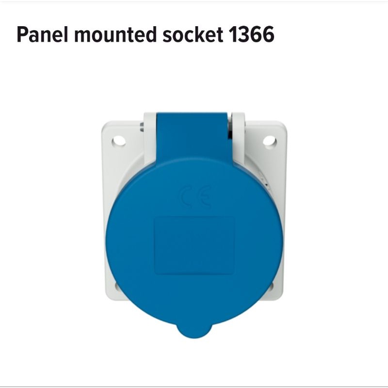 Mennekes Panel Mounted Socket Twincontact Model 1668, 16a3p 240V 6h ...