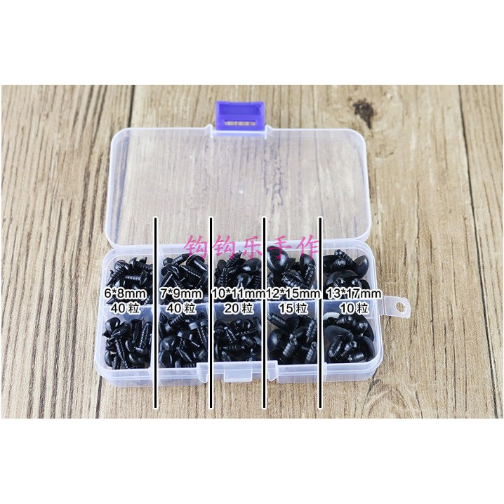 125 HANDMADE ACCESSORIES DIY TRIANGLE DOLL NORSE MANIK HITAM HIDUNG ...