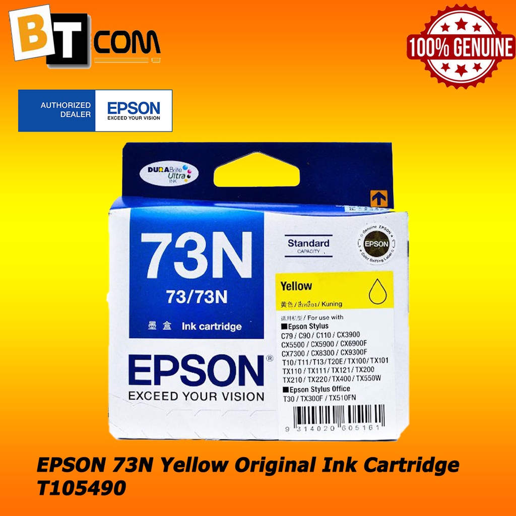 EPSON 73N Yellow Original Ink Cartridge T105490 (EXPIRED) | Shopee Malaysia