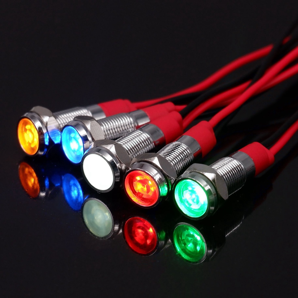 1PC 6mm LED Metal Indicator light Pilot waterproof Warning Signal lamp ...