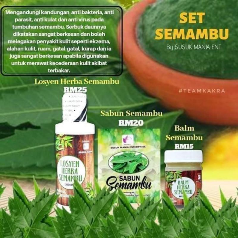 🌟🌟🌟🌟🌟 original set semambu / kulit ruam gatal kurap kulat bakteria ...
