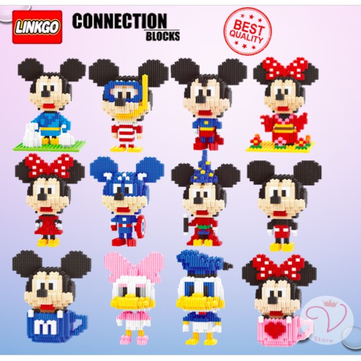 (Stock Clearance) Mini Building Blocks Disney Series Mickey Mouse ...