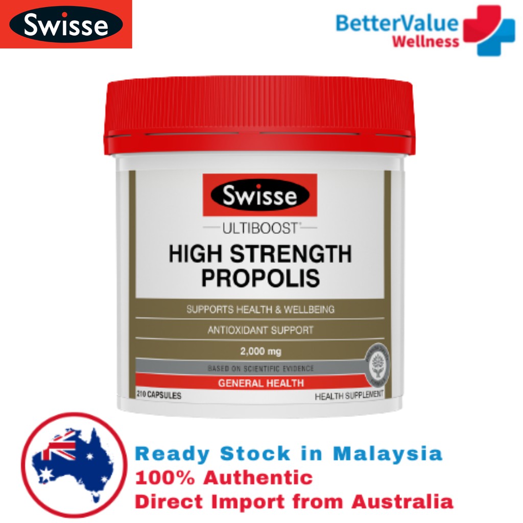 [100% AUTHENTIC] SWISSE High Strength Propolis (210 capsules) | Shopee ...