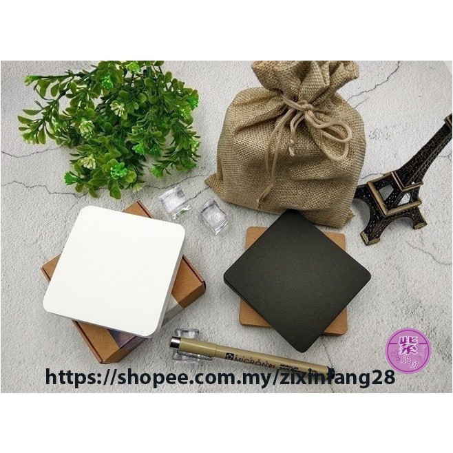 Square 89mm Zentangle Paper Tile with Round Corner / Sample Tile / Note ...