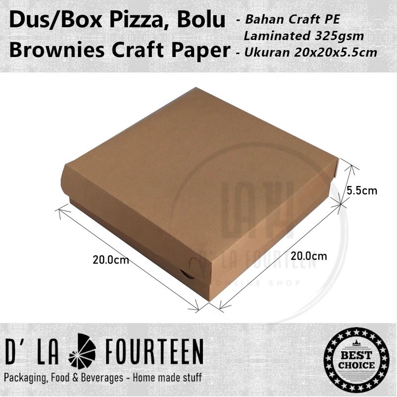 Pizza Box / Brownies Box / Sponge Cake Box uk 20x20x5,5cm Laminated in ...