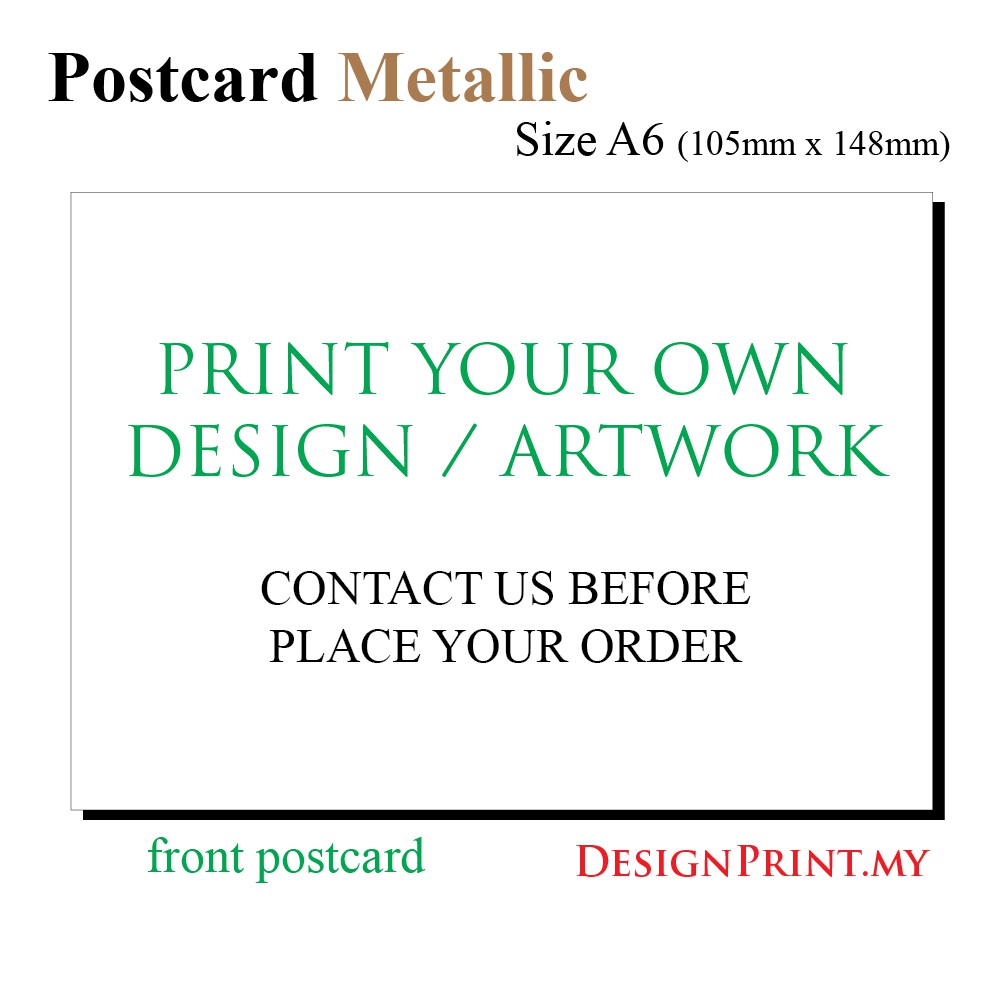 Malaysia Merdeka Postcard printed on Metallic Card, Poskad with shiny ...