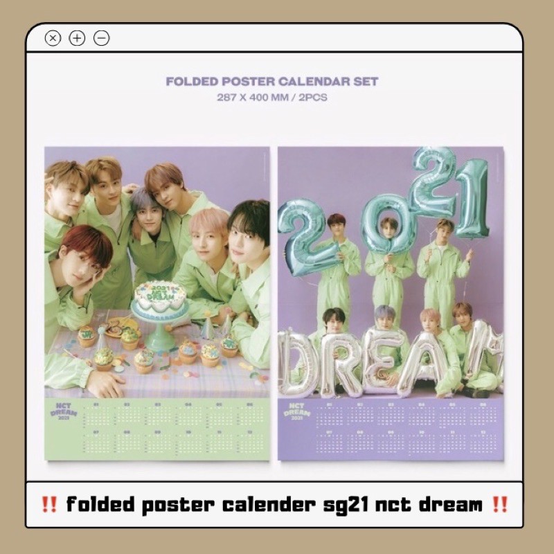 (Ready) season greeting 2021 nct dream Calendar Poster Folded SET ...