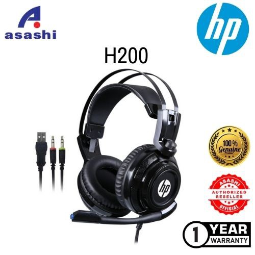 HP H200 Black Wired Gaming Headset | Shopee Malaysia