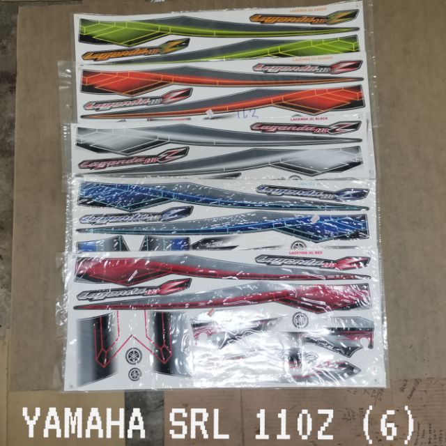 YAMAHA LAGENDA 110Z (6) BODY STICKER SET - DECAL MOTORCYCLE STRIPE ...