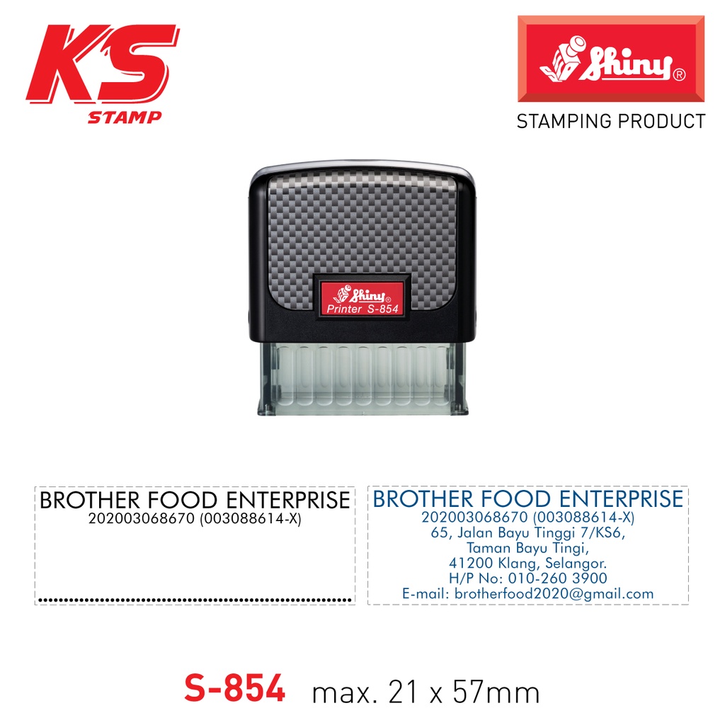 Custom Made SHINY Self Inking Stamp S-851 / S-852 / S-853 / S-854 / S-855 | Shopee Malaysia