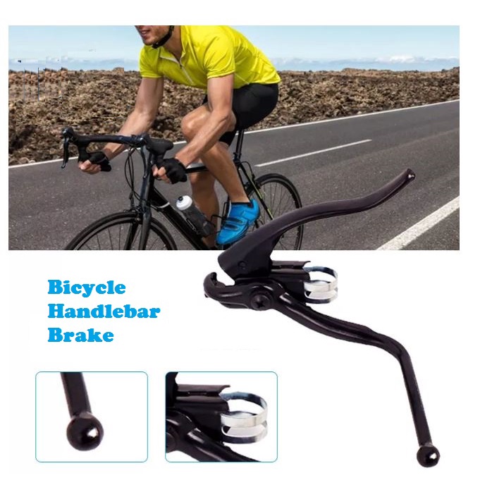 Aluminum Double Handle Brake Bicycle Brake Levers Bent Bar Handbrakes 1 ...