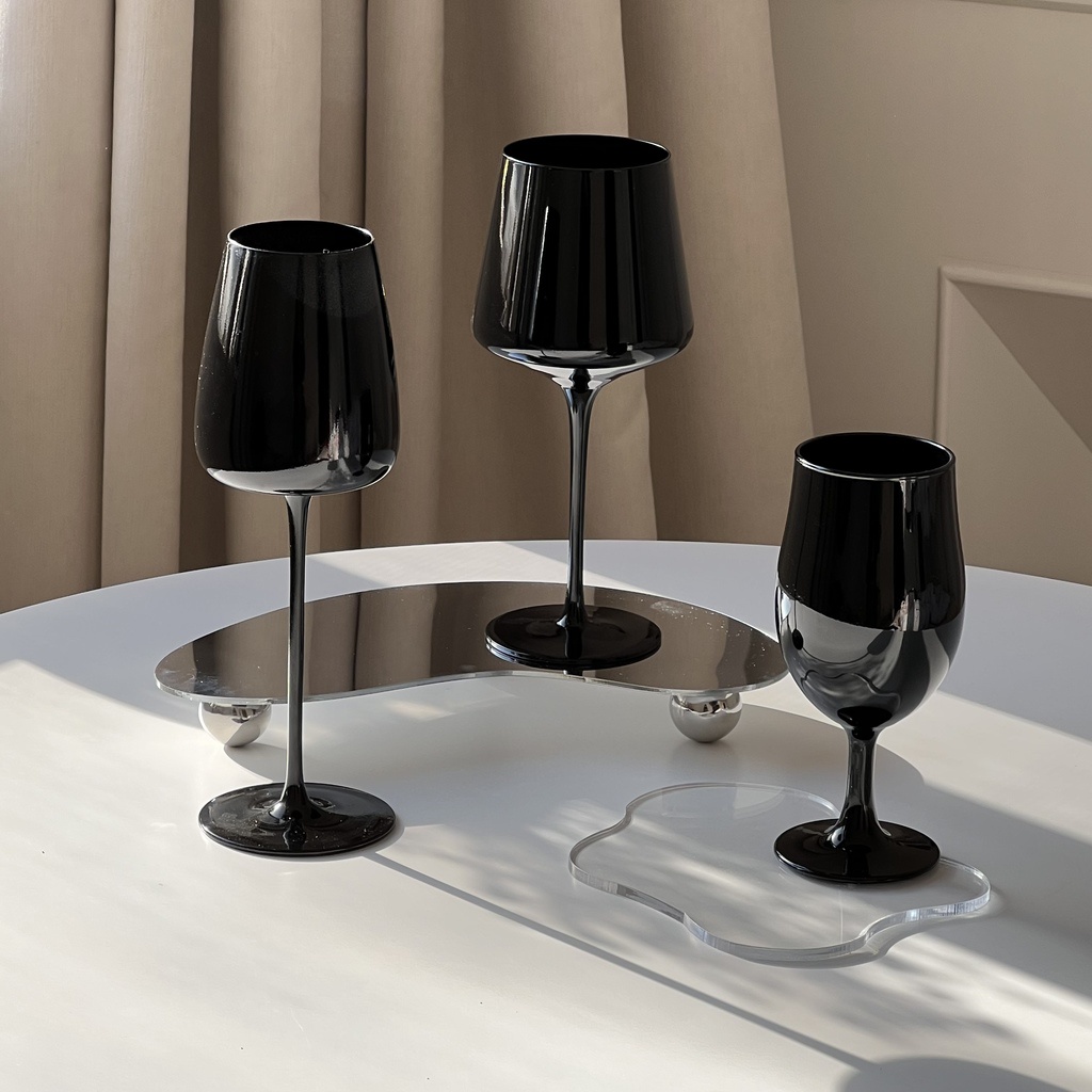 Black Magic Moment Super Fine Stiff Goblet Pure Crystal Glass Red Wine ...