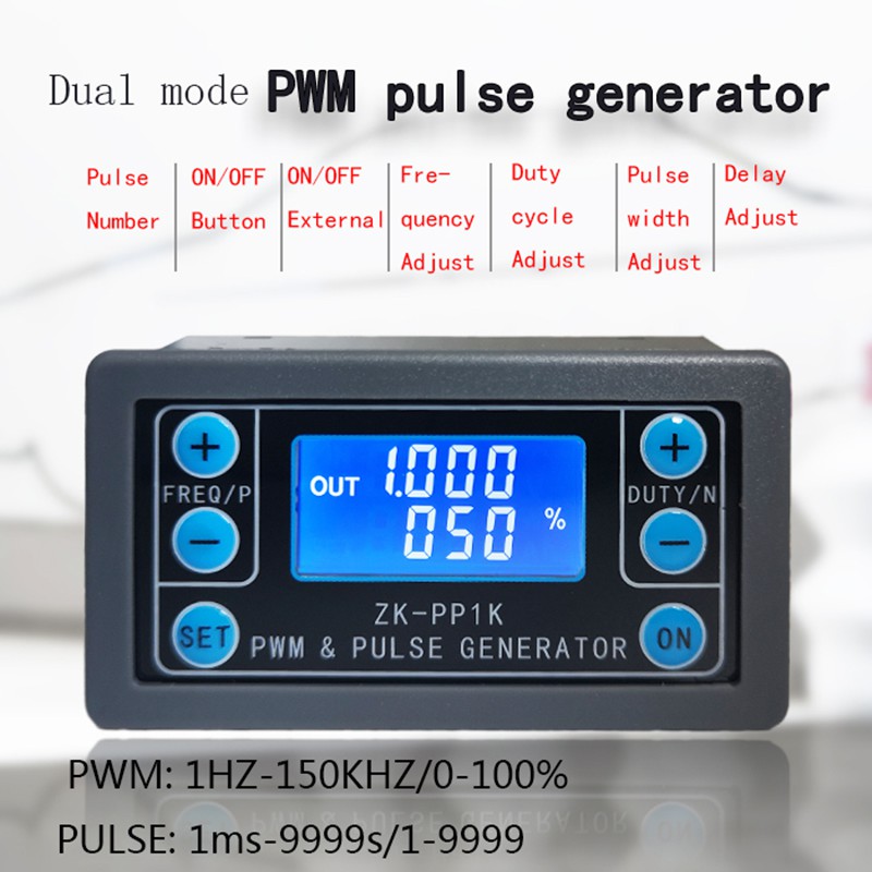 ZK-PP1K 3.3-30V PWM 1Hz~150KHz pulse frequency duty cycle adjustable ...