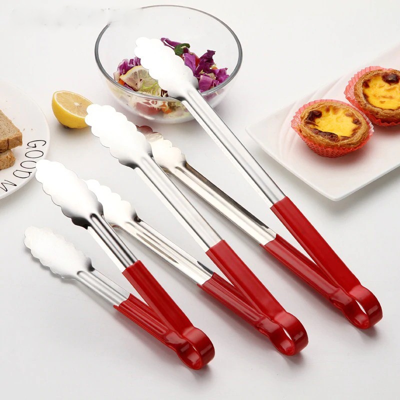 Food Tongs Red Rubber Grip Food Service Tong Rubber Grip Food Food ...