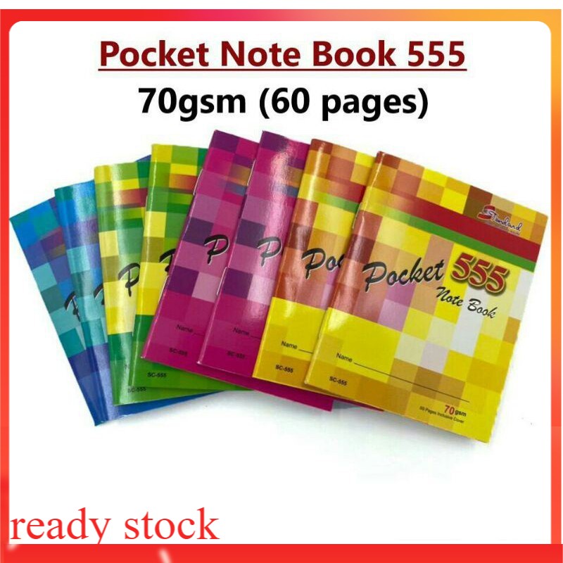 1 pcs Buku 555 / Pocket note book-70gms 60 pages | Shopee Malaysia