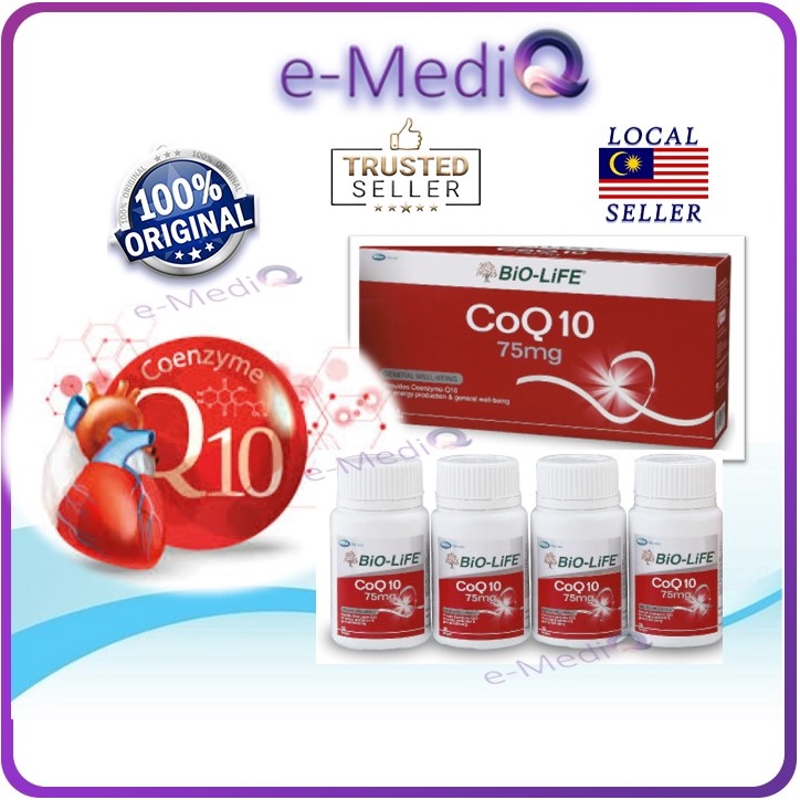 BIO-LIFE CoQ10 75mg Biolife Coenzyme Q10 [Energy | Anti-Oxidant | Heart ...