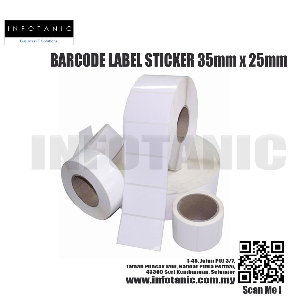 Barcode Label Sticker 35mm x 25mm | Shopee Malaysia