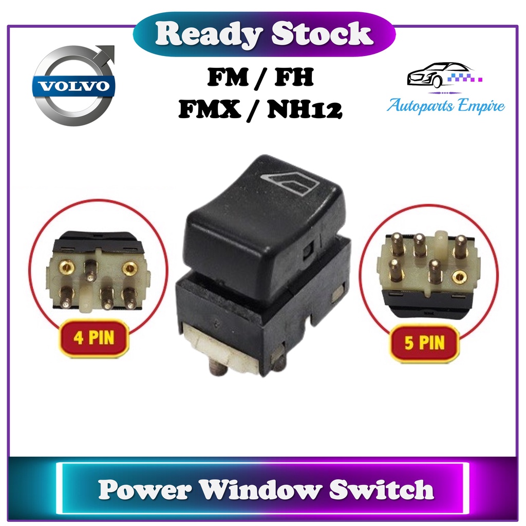 Volvo FM / FH / FMX / NH12 】 Power Window Switch / Suis Tingkap - Sub ...