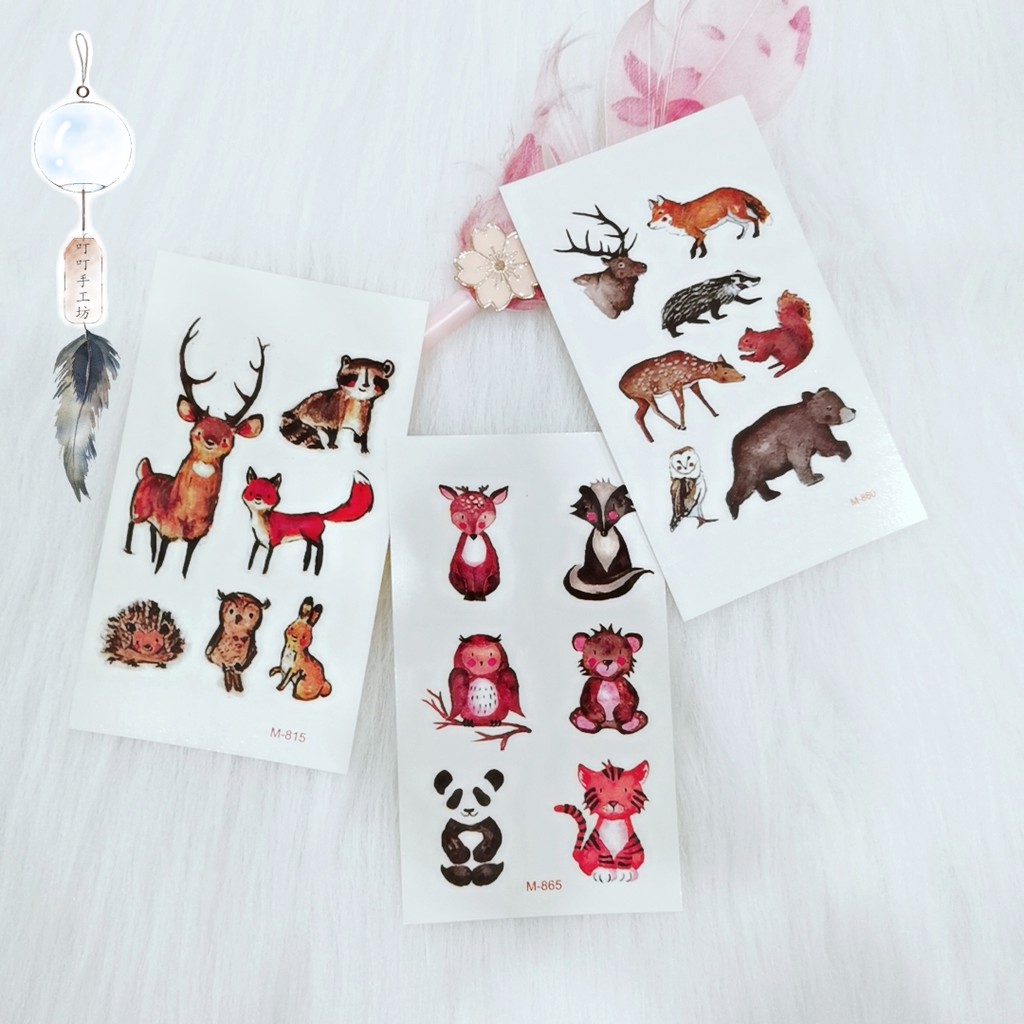Cute Cartoon Waterproof Temporary Tattoo Sticker Fake tattoo | Shopee ...