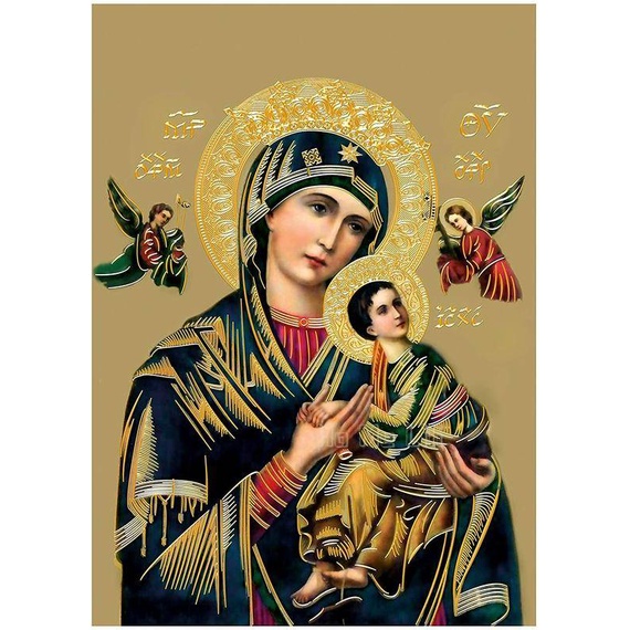 Our Lady Mother Mary Of Perpetual Help Religious canvas oil painting ...