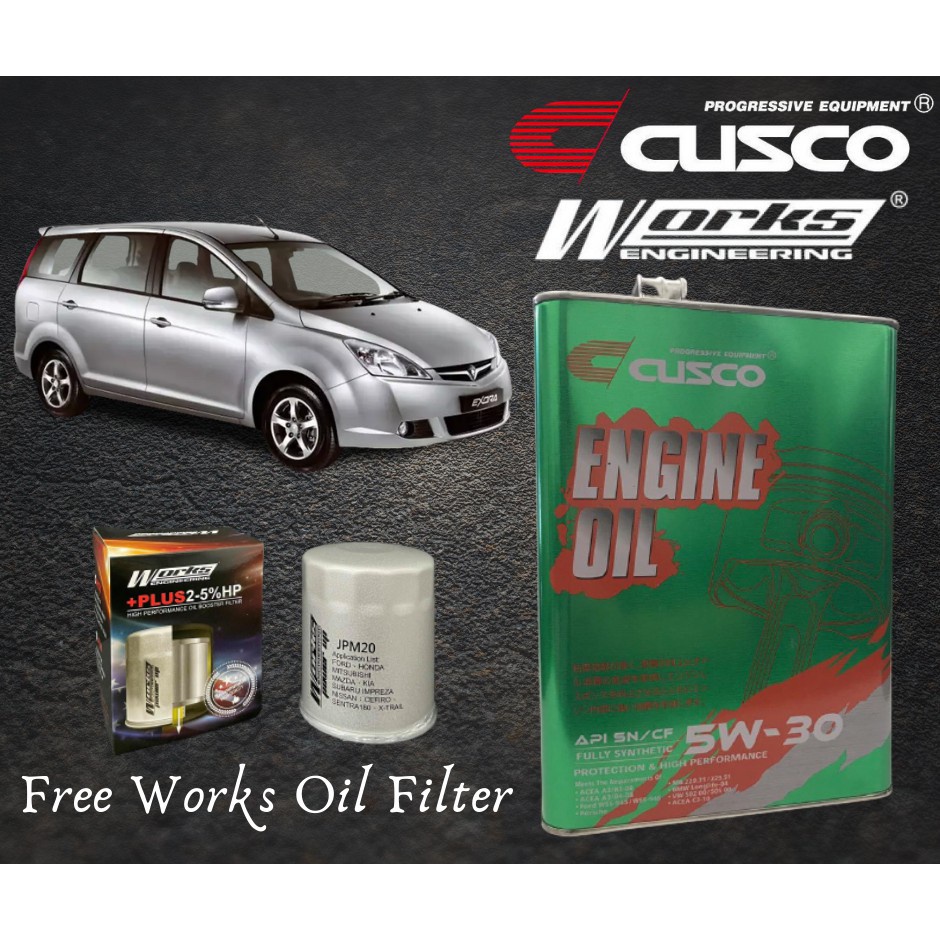 Proton Exora 2009-2014 CUSCO JAPAN FULLY SYNTHETIC ENGINE OIL 5W30 SN ...