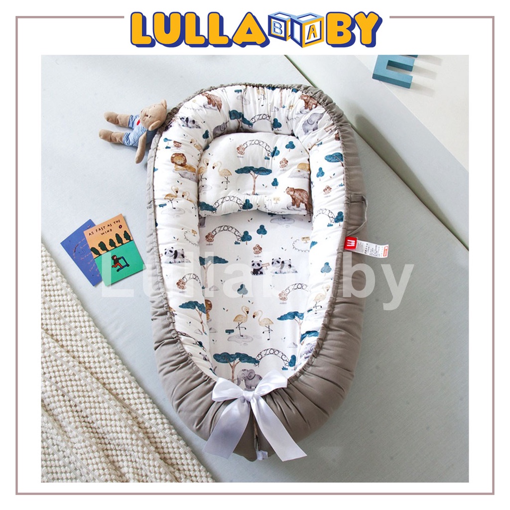 🔥READY STOCK🔥 Baby Nest Bed with Pillow Cotton Baby Bed Portable Crib ...