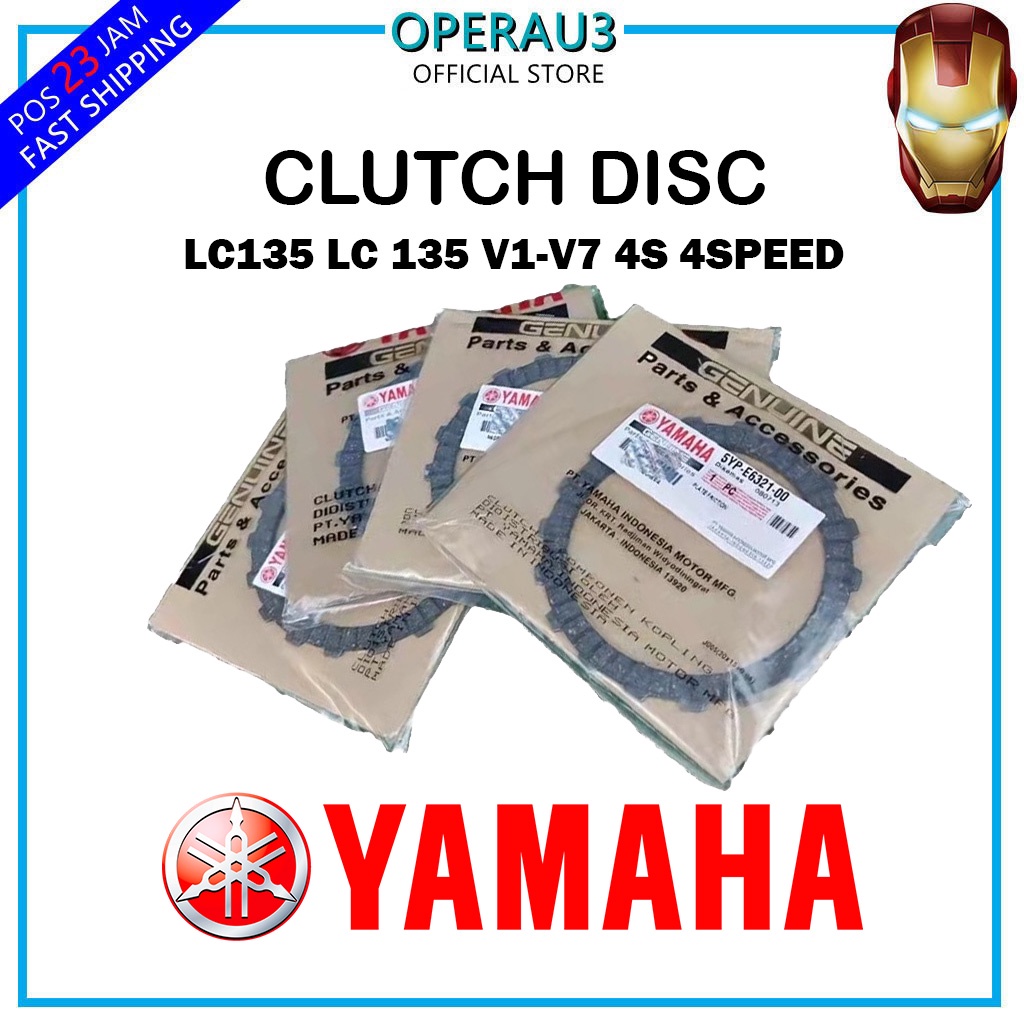 CLUTCH DISC YAMAHA LC135 LC 135 V1-V7 4S 4SPEED CLUTCH PLATE ORIGINAL ...