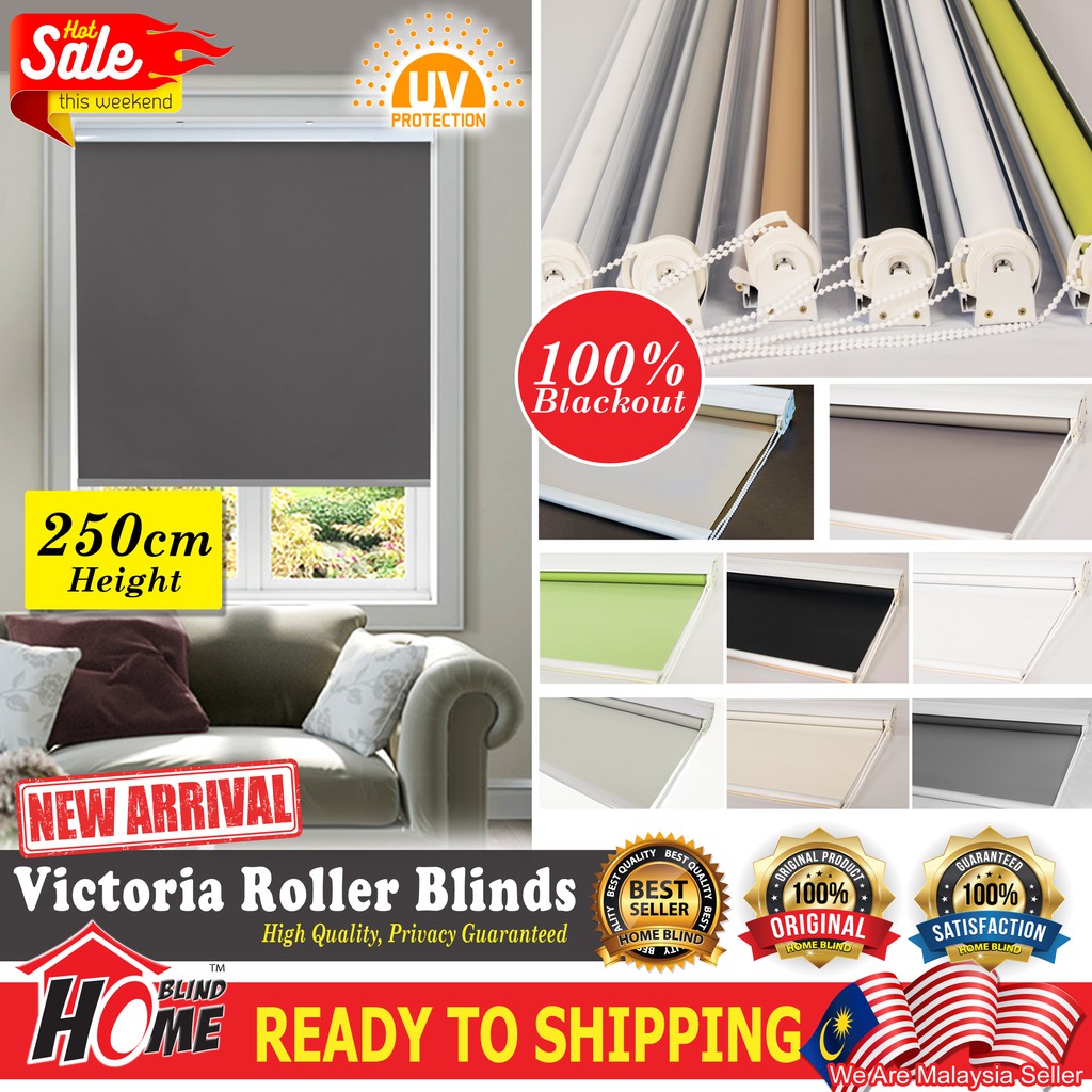 [HOMEBLIND] VICTORIA Roller Blinds (Height 250cm) Bidai Langsir/ UV ...