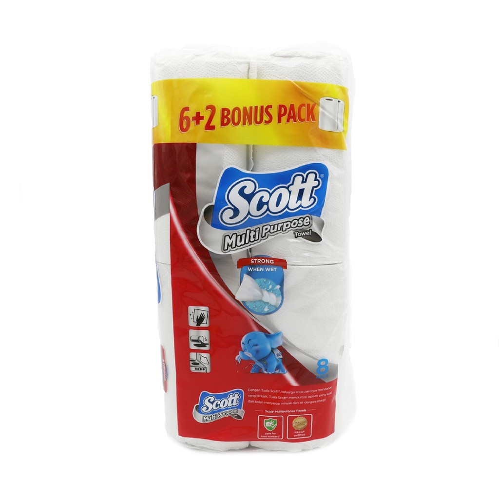 Scott Multi Purpose Towel (55 Sheets x 8 Rolls) | Shopee Malaysia