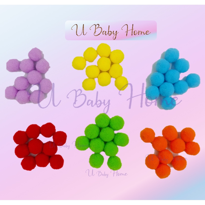 Colourful Counting Sorting Matching Bowl Pom Pom Ball Montessori Fine ...