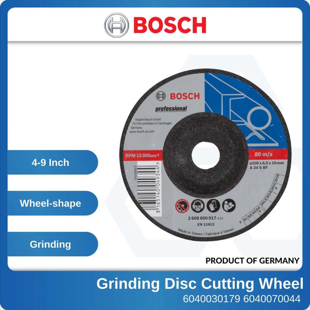 BOSCH 4″5"7"9" Grinding Disc Cutting Wheel Mata Potong Besi 2608600017 ...