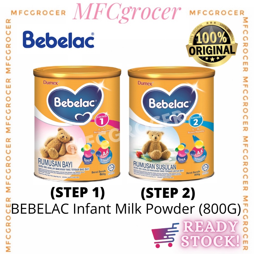 BEBELAC INFANT MILK POWDER (STEP 1/ STEP 2) 800g | Shopee Malaysia