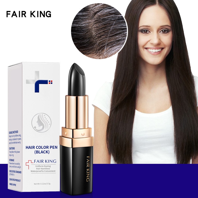 Hair Chalk Lipstick Color Pen Tidak beracun Penutup Gray Crayon Pewarna ...