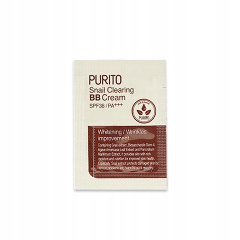 Purito Snail Clearing Bb Cream Spf 38 Pa + + + (Sample Sachet) | Shopee Malaysia