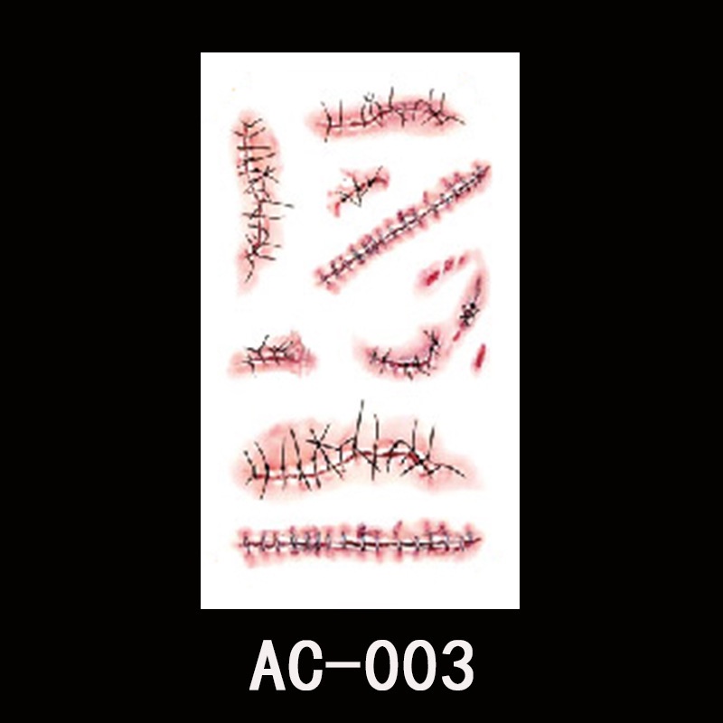 Party Funny Scary Bloody Scar Tattoo Simulation Wound Scratches Blood ...