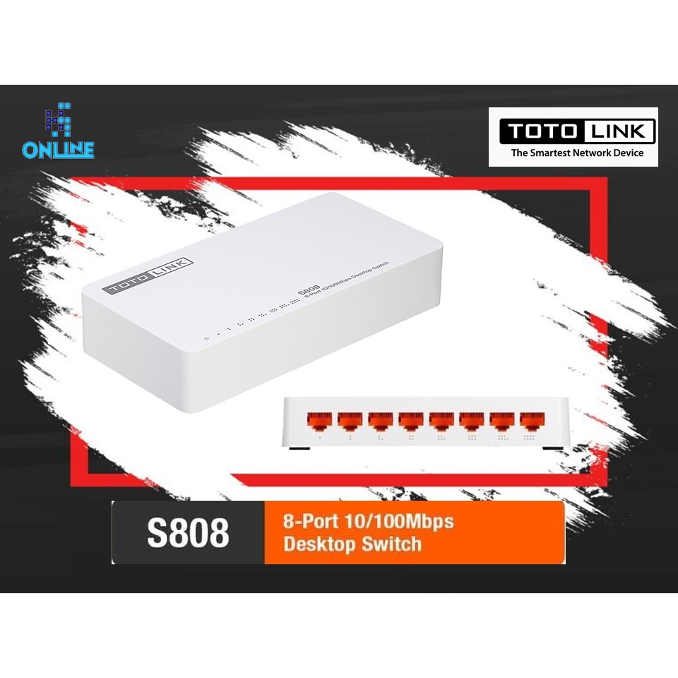 TOTOLINK 8 PORT STANDARD NETWORK SWITCH (S808) | Shopee Malaysia