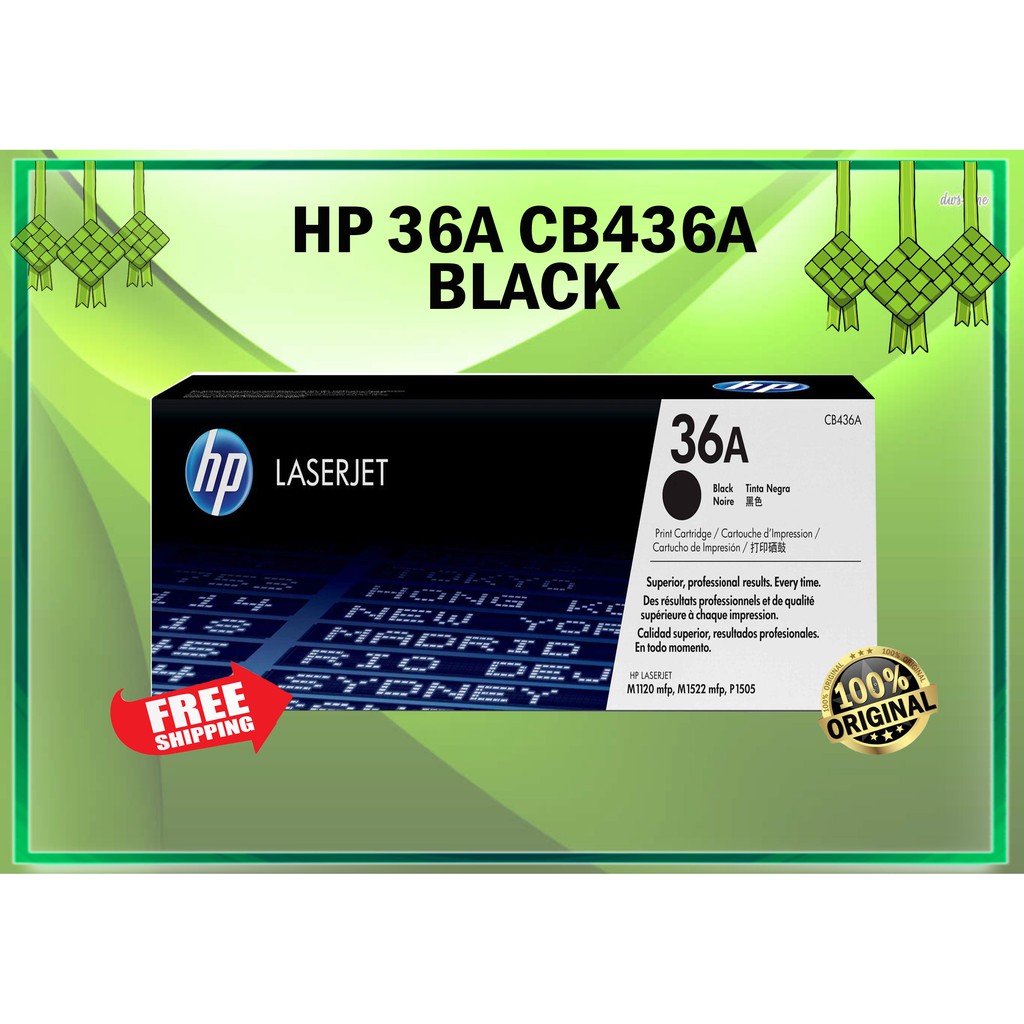 HP 36A / CB436A Black Original LaserJet Toner Cartridge | Shopee Malaysia