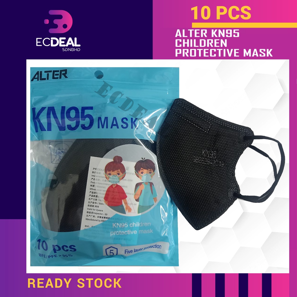 (READY STOCK) ALTER KN95 10pcs Kid Child PROTECTIVE MASK 5-LAYER ...