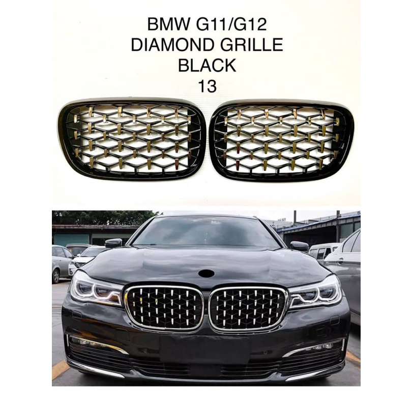 BMW G11 G12 7 SERIES OLD MODEL DIAMOND BLACK + COLOR GRILLE | Shopee ...