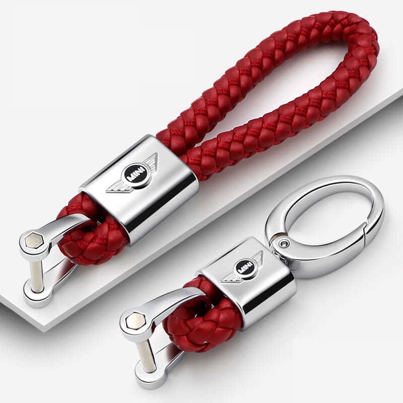 Night knight Car Key Chain Key Strap Braided Rope Key Fob for MINI ...