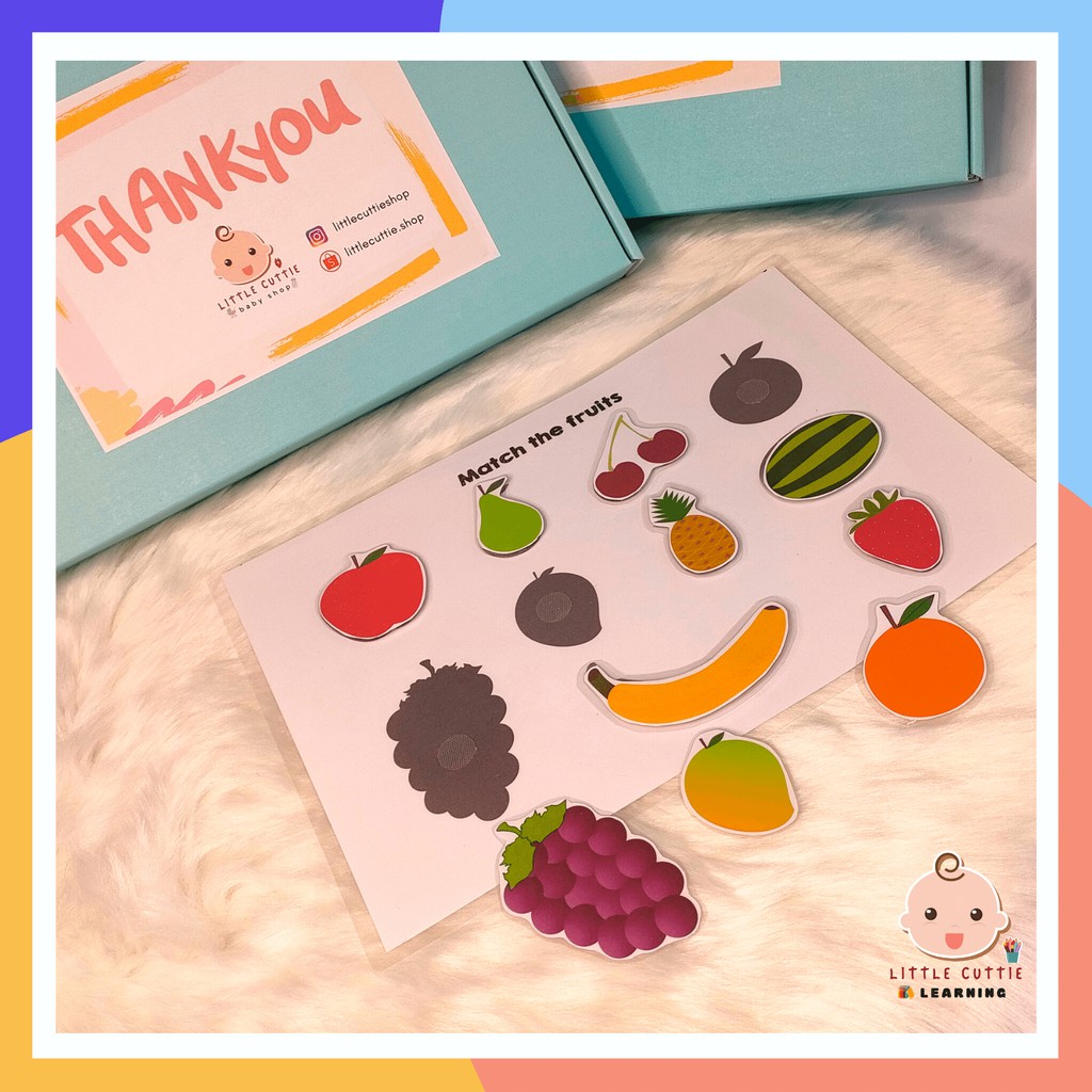 [ReadyStock] Fruits Matching Montessori Early Learning Busy Bag Book ...