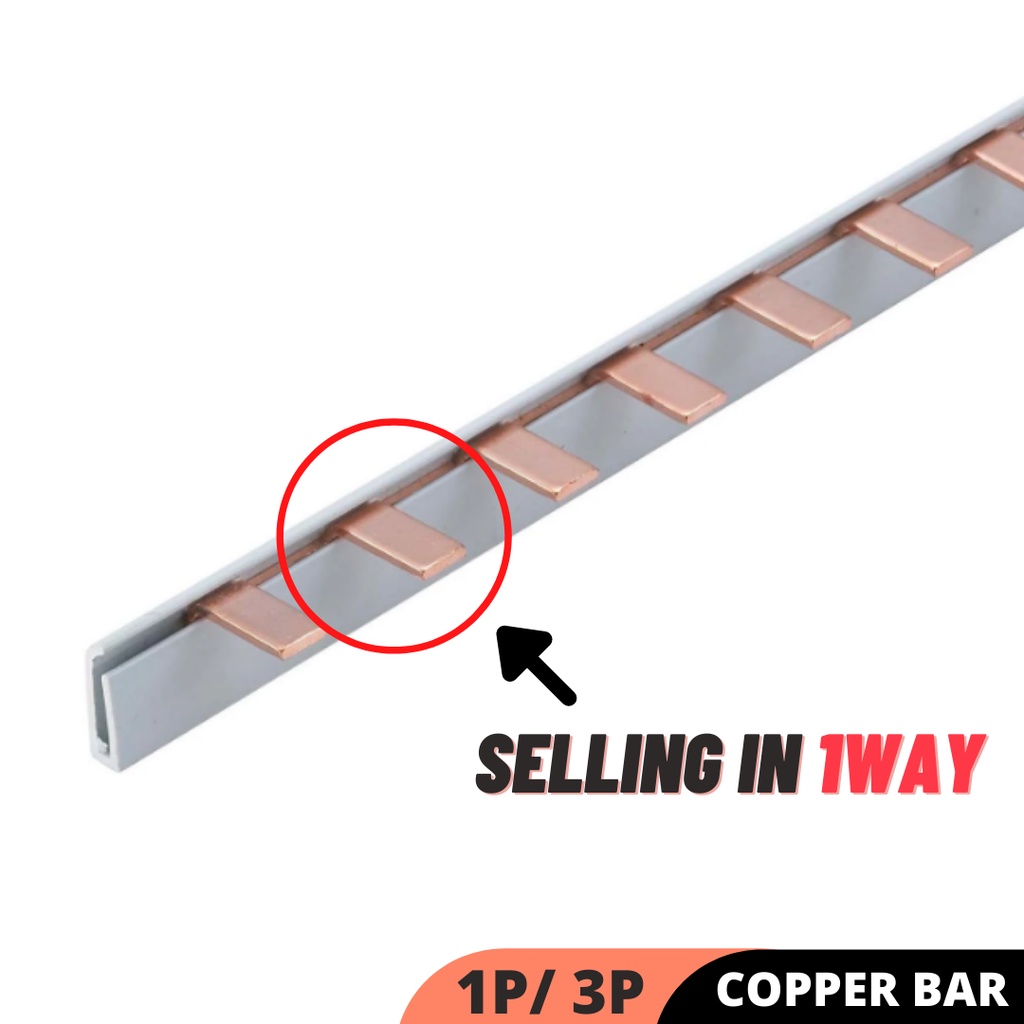 [1WAY] MCB Pure Copper Bar / MCB Copper Bus Bar with PvC Insulated ...