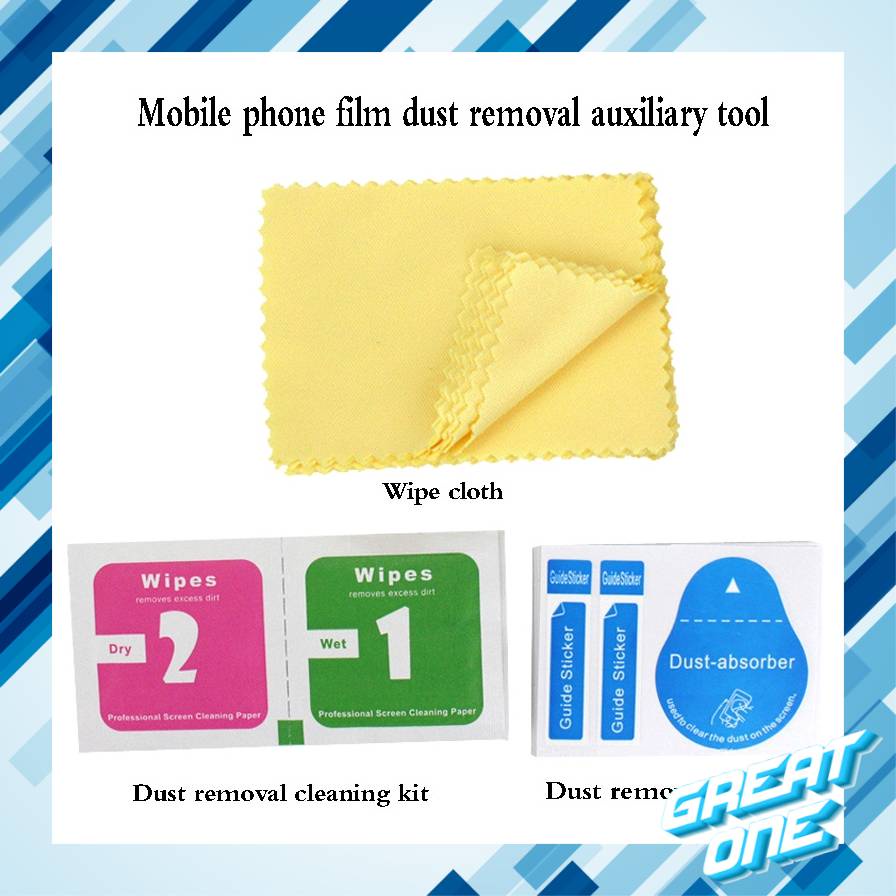 Cleaning Kit Wet Wipe Film Cloth/Dust Removal Sticker Card Tempered ...