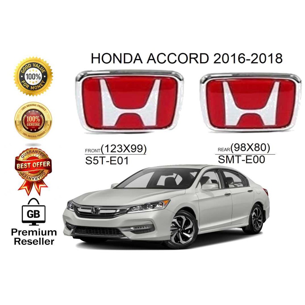 GB-Store 100% [ORIGINAL] HONDA ACCORD LOGO 2016-2018 FRONT&BACK LOGO ...