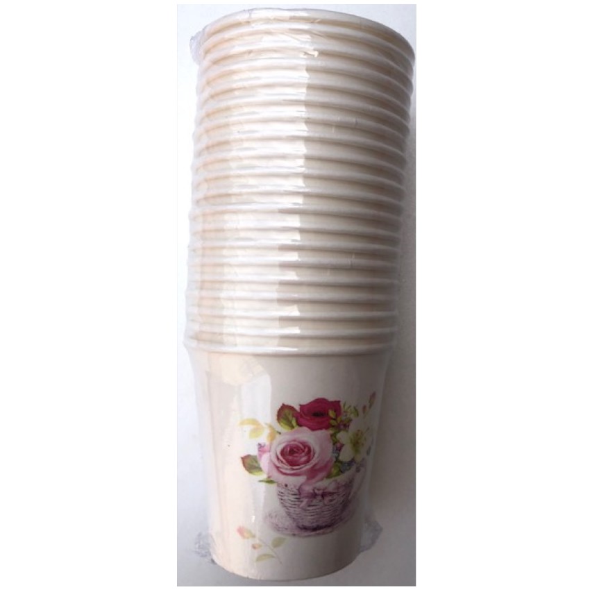 Ready stock 7oz Disposable Paper Cup 200ml / Printed Party Drink Cup ...