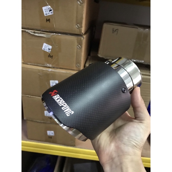 AKRAPOVIC Single Exhaust Tips Muffler Carbon Fiber 3.5' / 4' inch ...