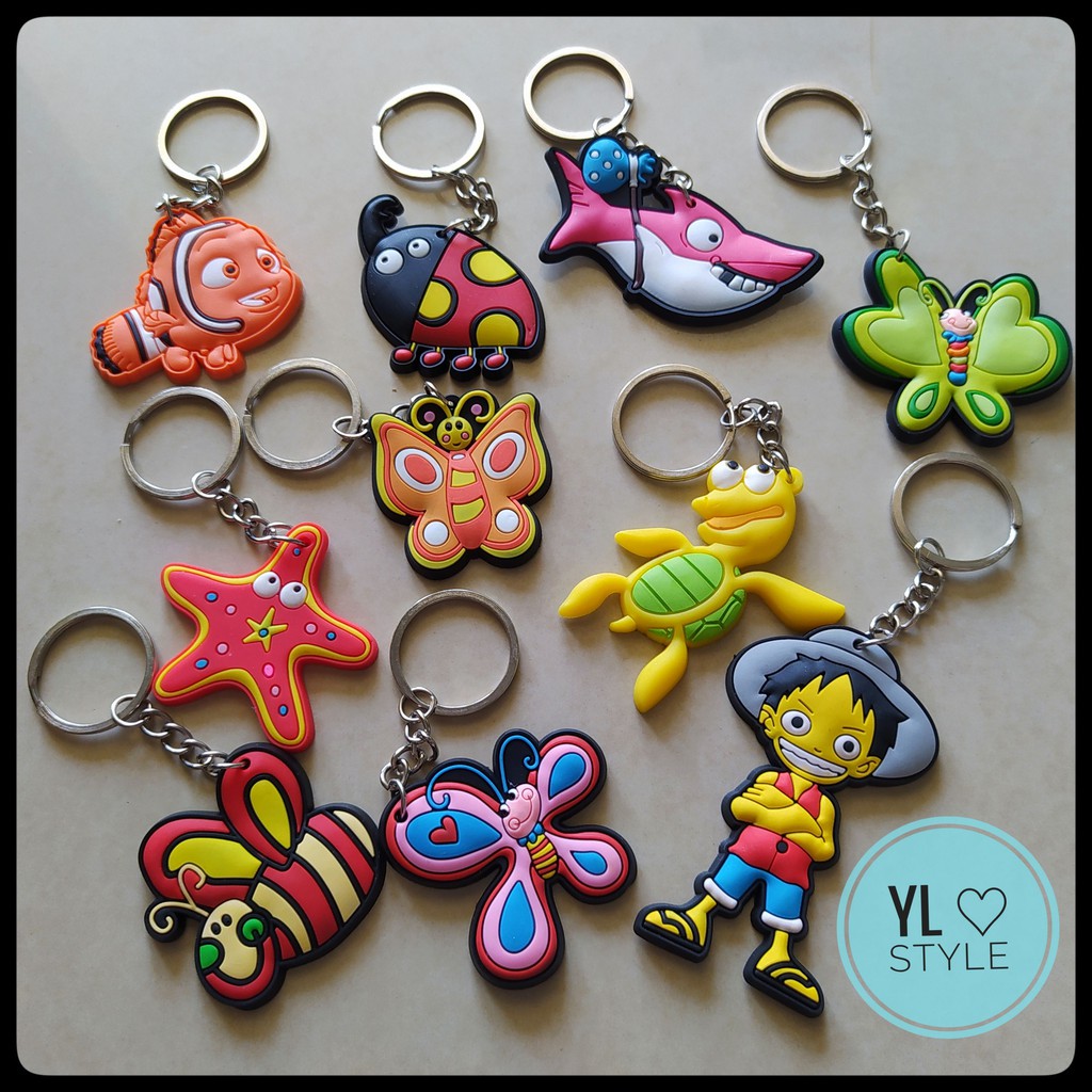 Cute Cartoon Key Chain ( 5pcs set , 10 Pattern ) | Shopee Malaysia